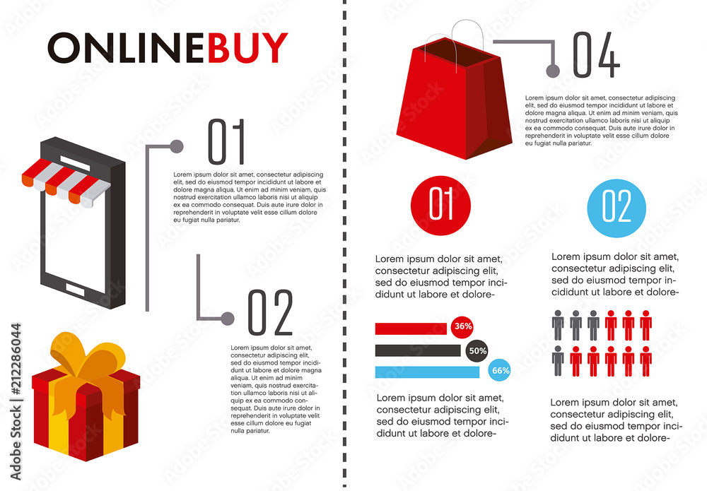 E-commerce Infographic Layout Stock Template | Adobe Stock