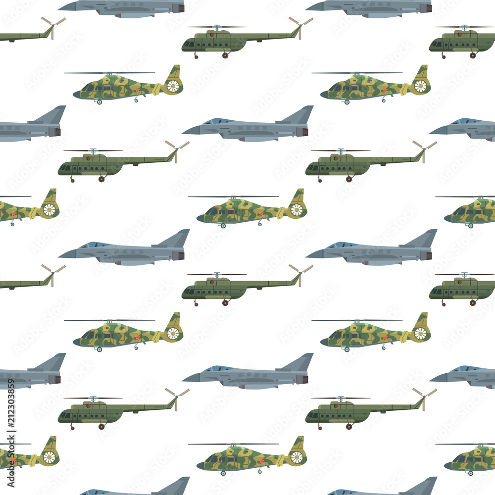 Military transport vector helicopter technic army war plane and ...