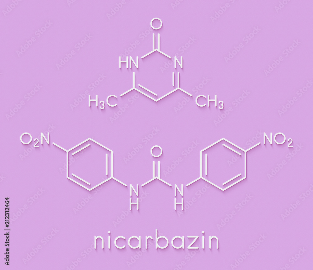 Nicarbazin coccidiostat mixture. Skeletal formula. Stock Illustration ...