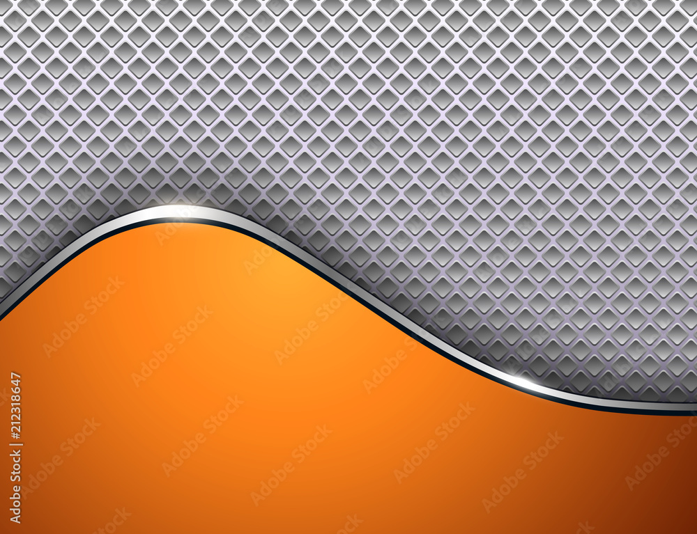 Abstract business background, elegant silver orange Stock Vector ...