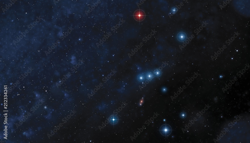 Orion constellation, illustration Stock Photo | Adobe Stock