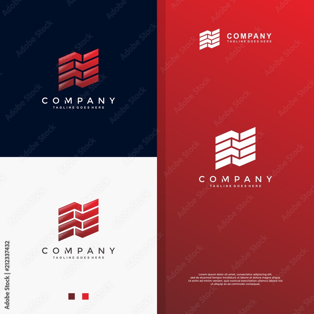 Red brick logo Stock Vector | Adobe Stock