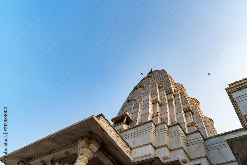 Tower of Birla Mandir Hindu temple in India Stock Photo | Adobe Stock