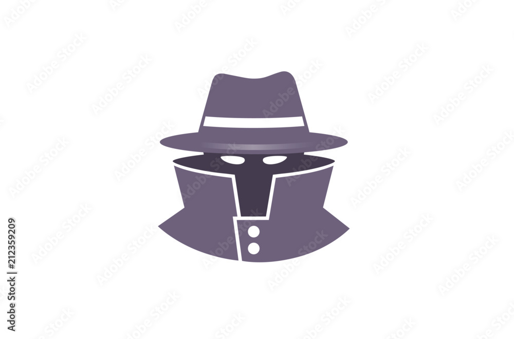 Detective Logo Design Illustration Stock Vector | Adobe Stock