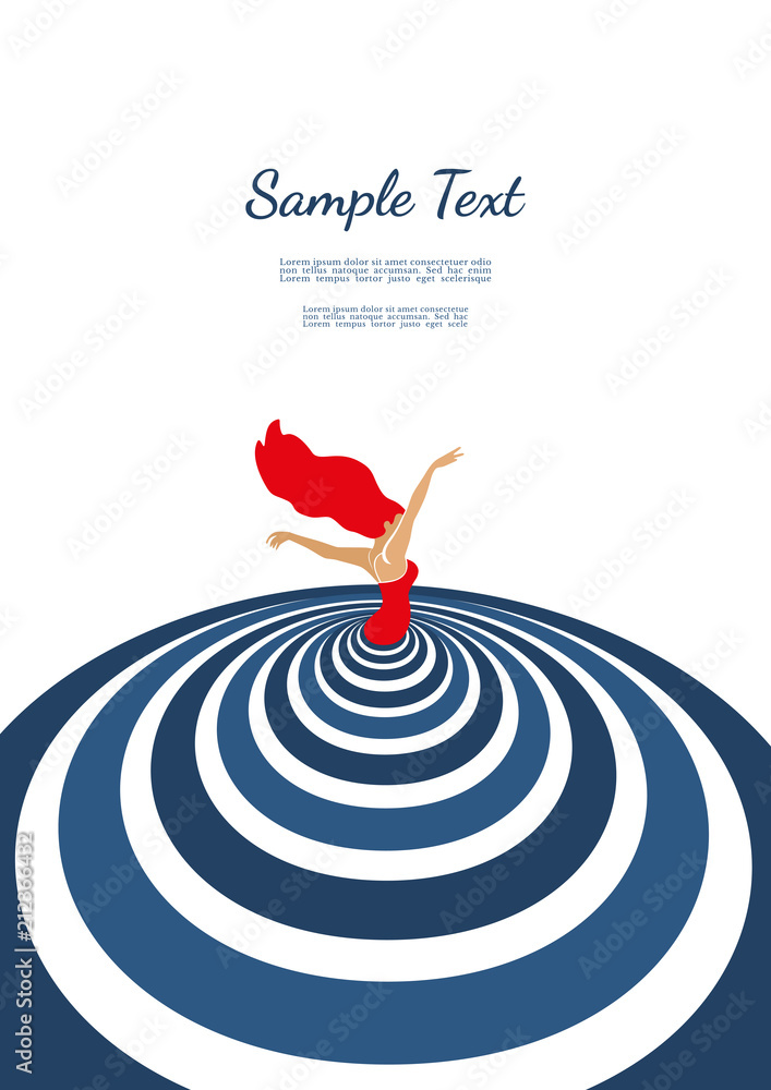 Dance poster concept. Ballet studio flyer template size A 4. Flat pop ...