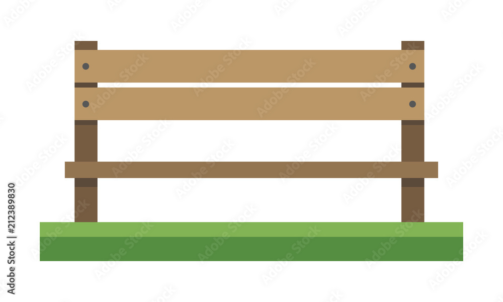 Cute cartoon vector illustration of a wood bench Stock Vector | Adobe Stock