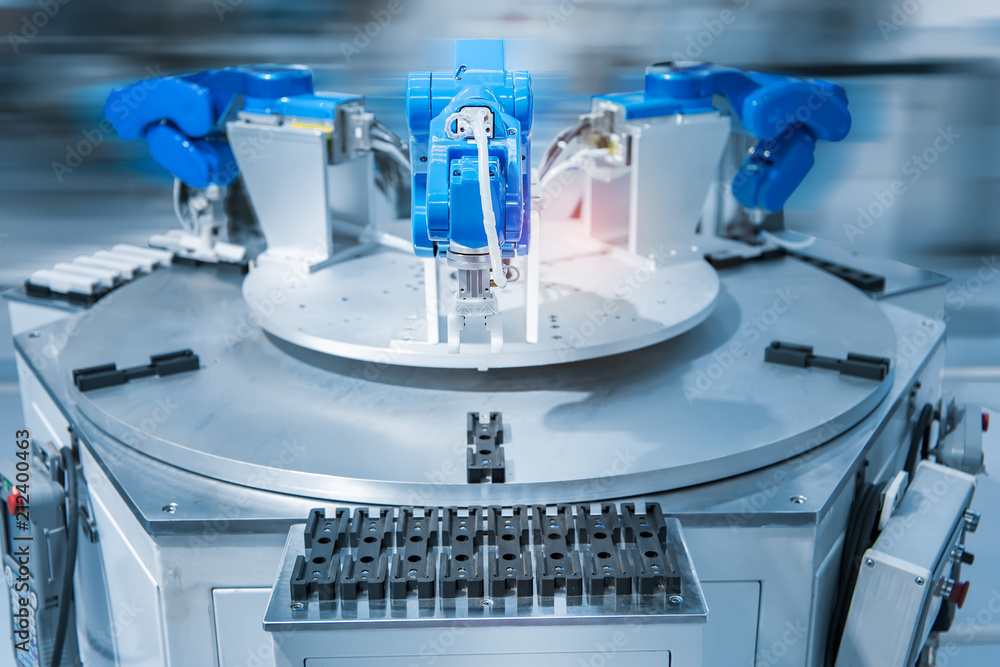 robotic machine tool in industrial manufacture plant,Smart factory ...