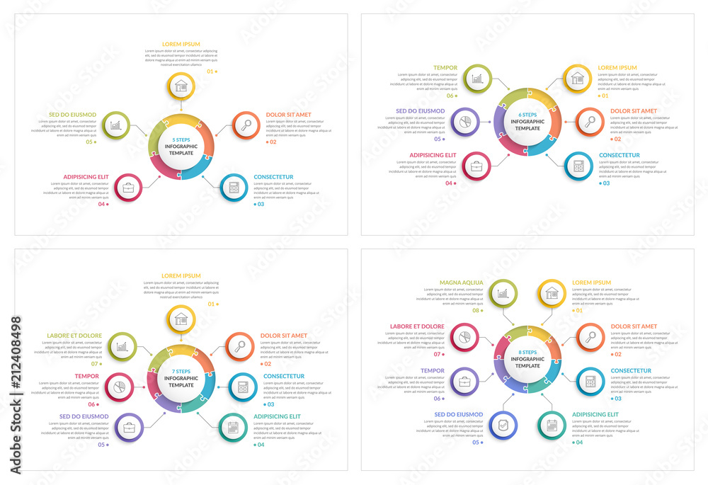 Circle Infographics Stock Vector | Adobe Stock