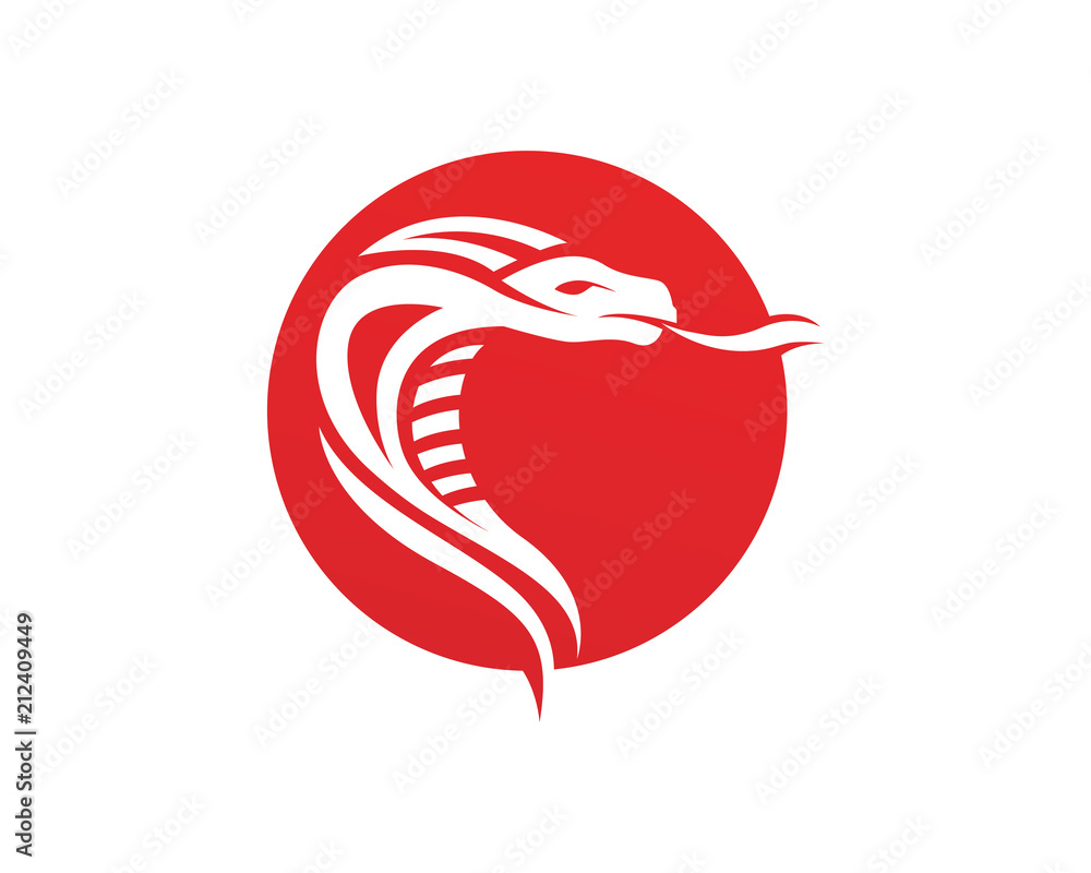 Red Viper Snake Logo