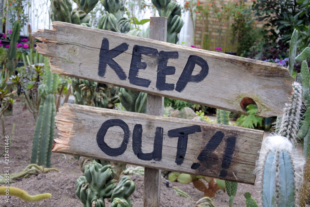 Keep Out Signpost Stock Photo | Adobe Stock