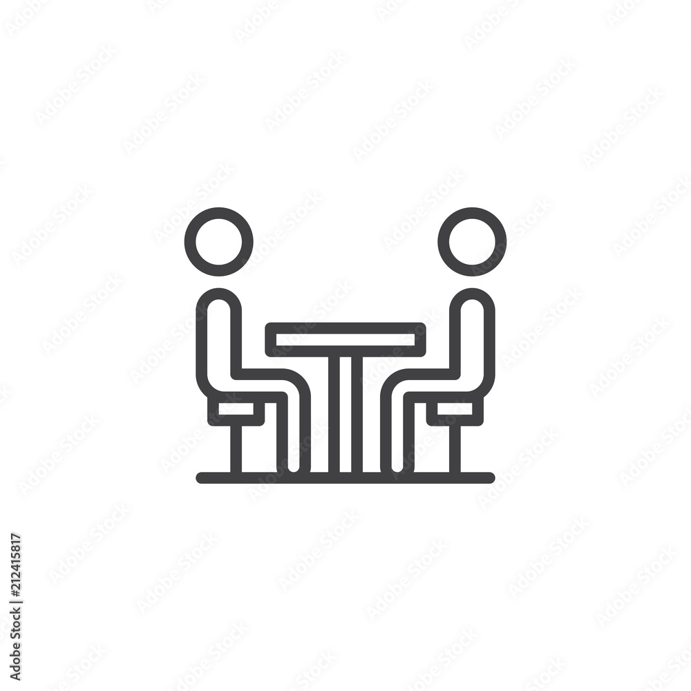 Interview outline icon. linear style sign for mobile concept and web ...