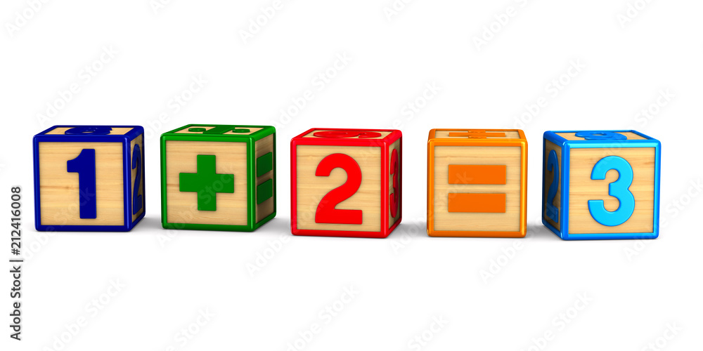 block with number on white background. Isolated 3D illustration Stock ...