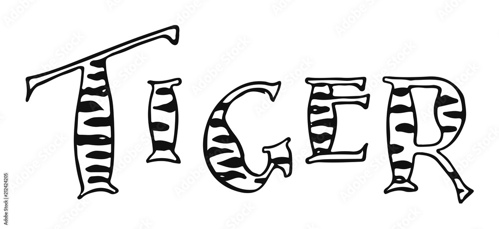 TIGER #vector #isolated Stock Vector | Adobe Stock