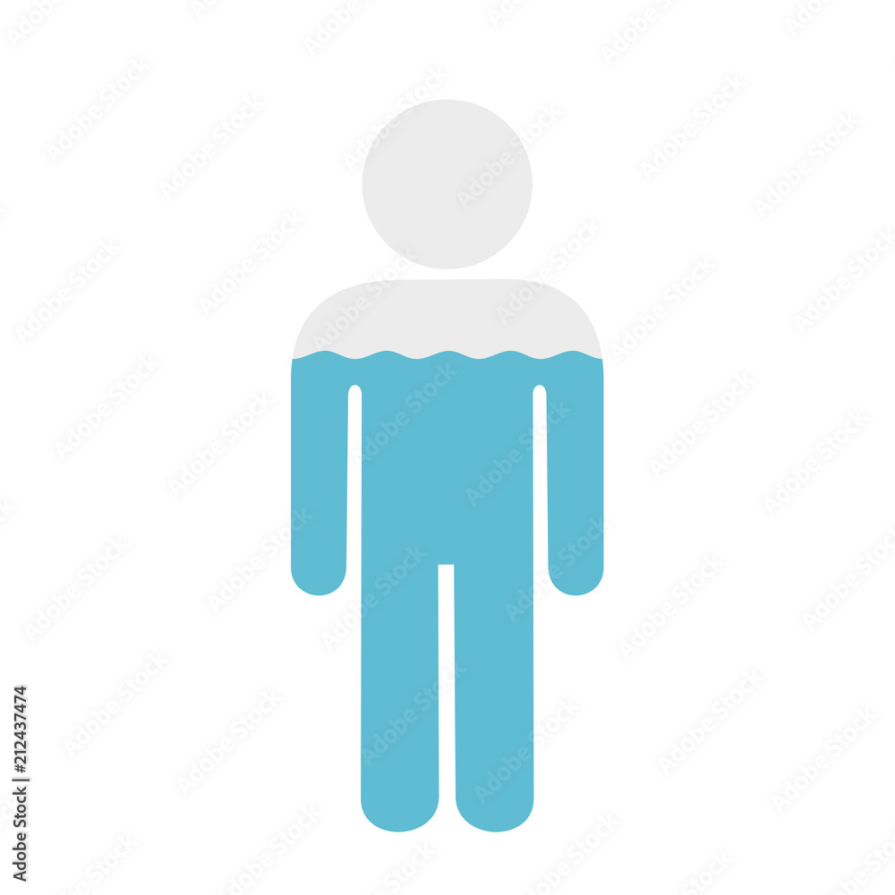 Percentage of water in human body - proportional level of liquid and ...