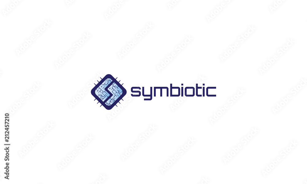 Symbiotic vector logo Stock Vector | Adobe Stock