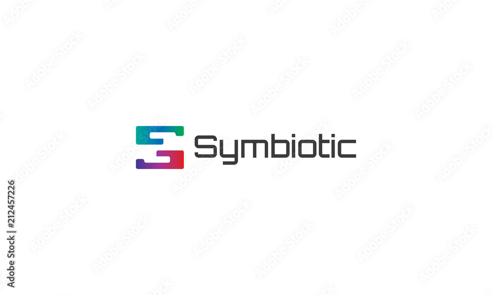 Symbiotic vector logo Stock Vector | Adobe Stock