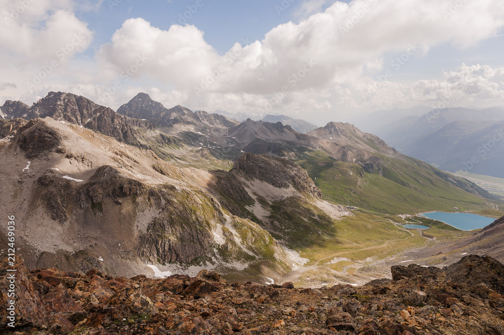 Foto de St. Moritz, Piz Nair, Bergsee, Lej Alv, Wanderweg, Oberengadin ...