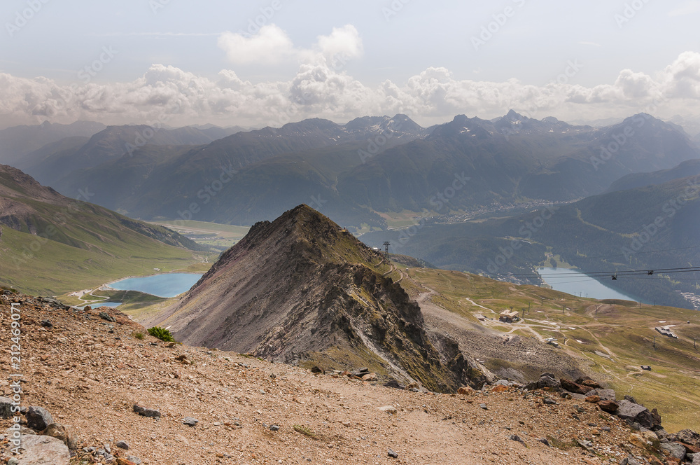 St. Moritz, Piz Nair, Seenplatte, Wanderweg, Piz Grisch, Oberengadin ...