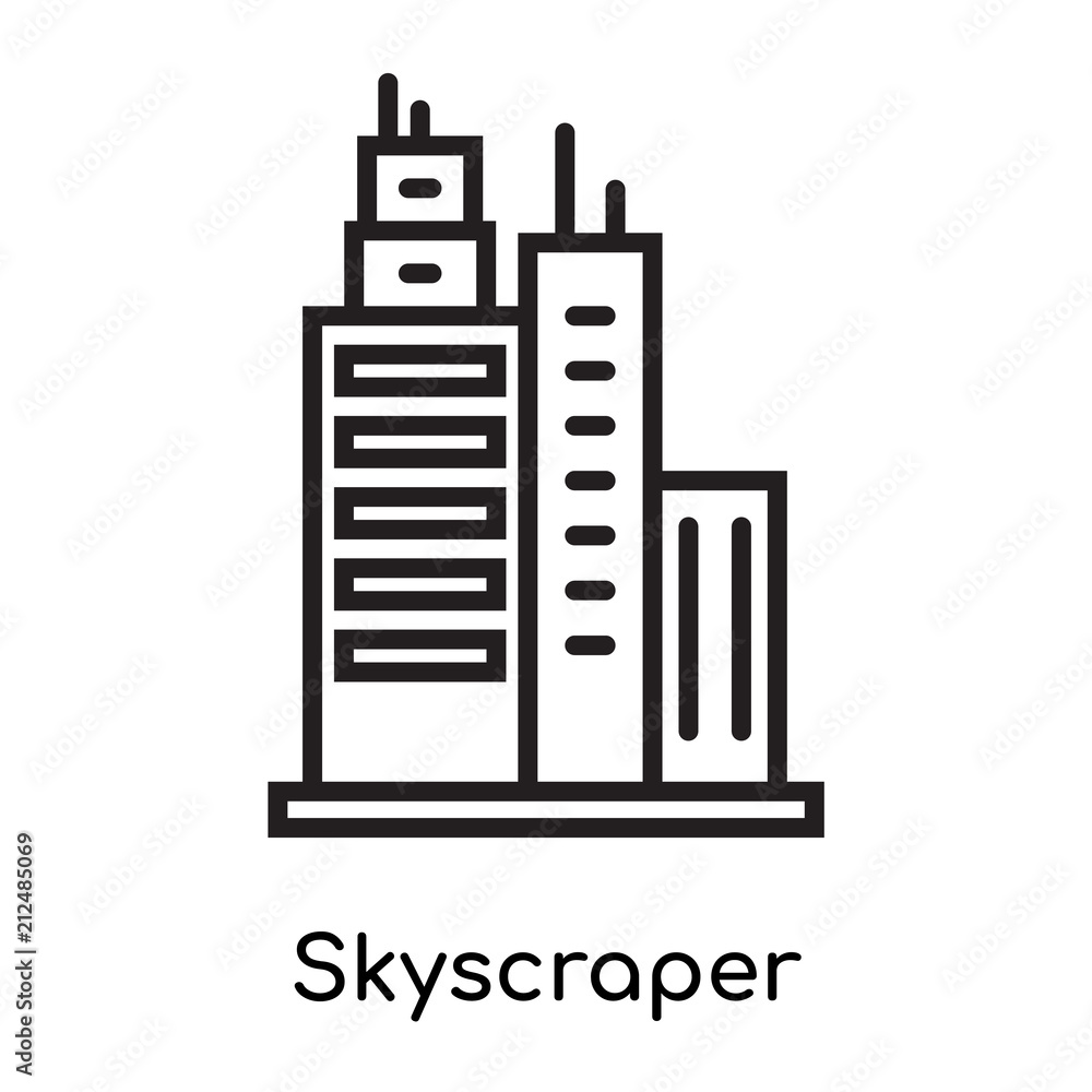 Skyscraper Black And White Icon