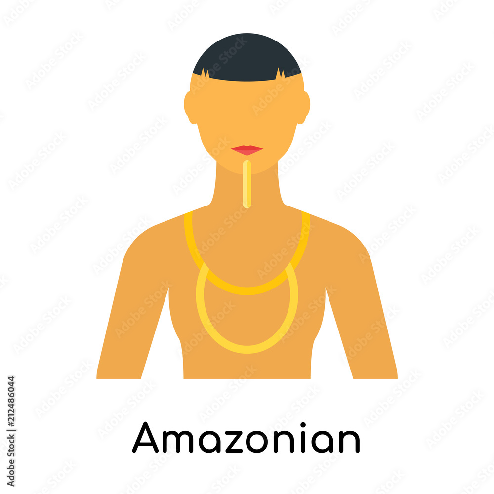 Amazonian icon vector sign and symbol isolated on white background ...