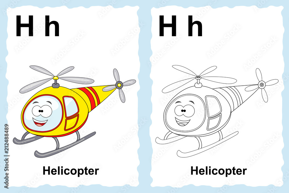 Alphabet coloring book page with outline clip art to color. Lett Stock ...