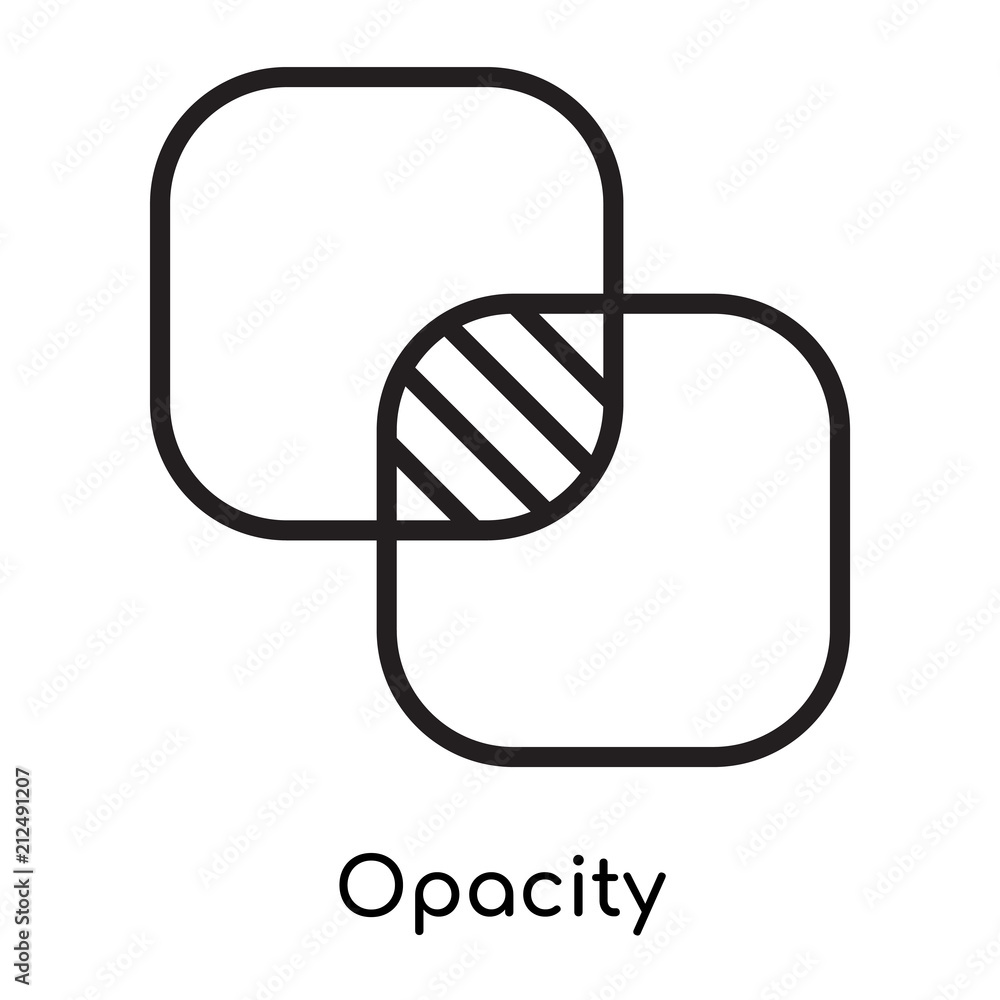 Opacity icon vector sign and symbol isolated on white background ...