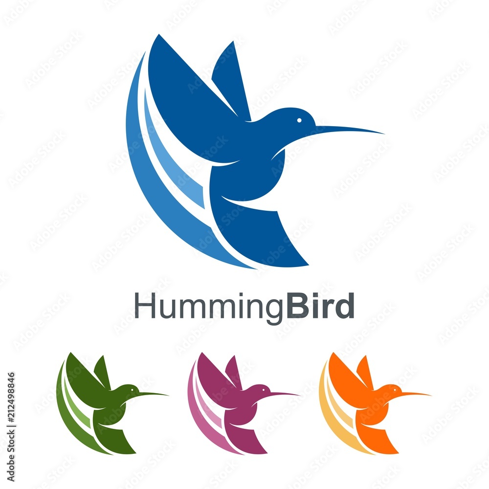 Hummingbird Logo Flying Flapping Wings. Bird Logo Flying Flapping Wings ...