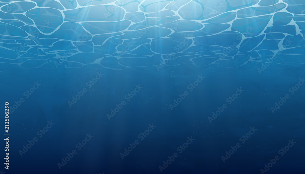 Summer. Texture of water surface. Underwater background with wave ...