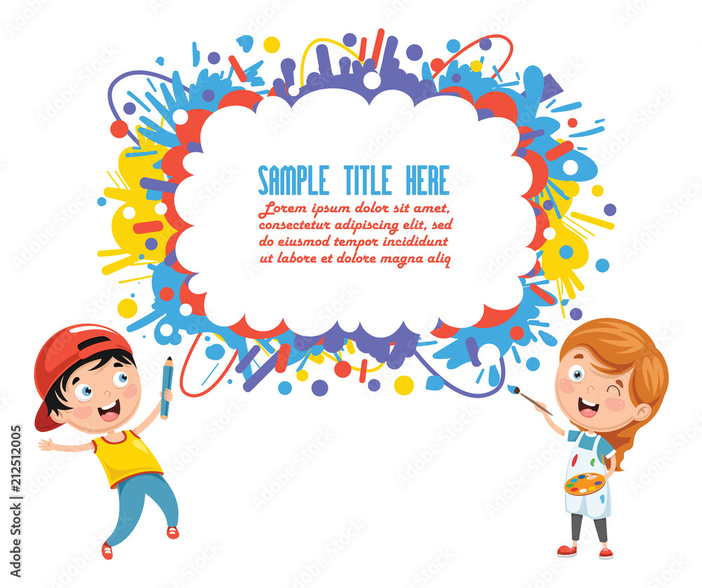 Vector Illustration Of Kids Background Stock Vector | Adobe Stock