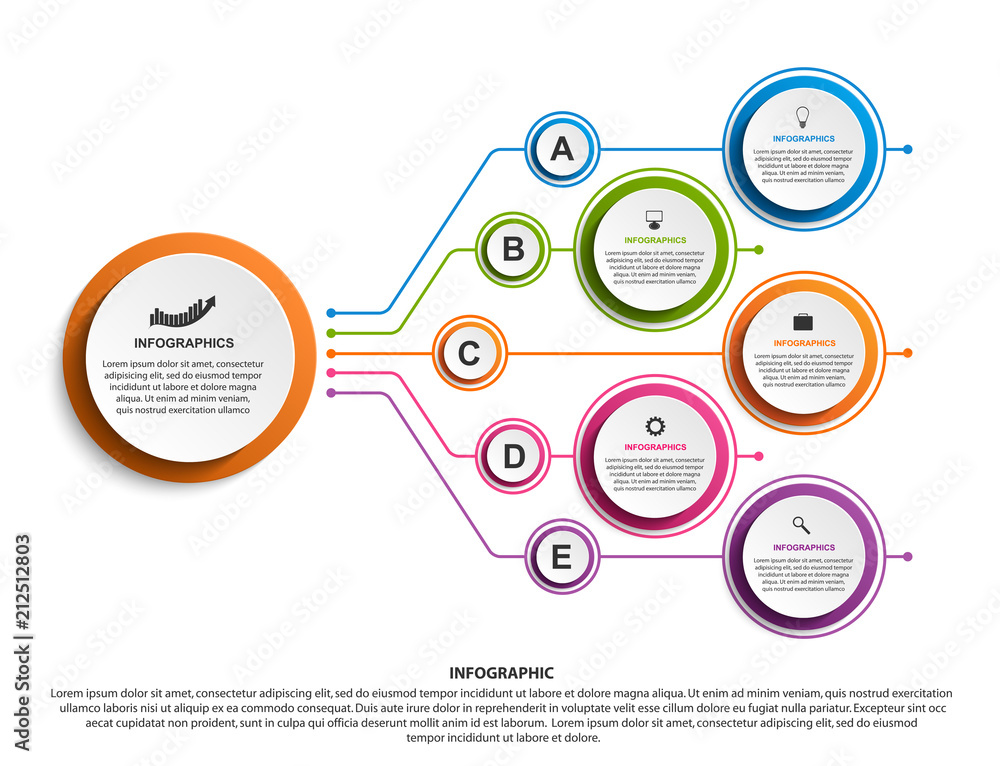 Infographic design organization chart template for business ...