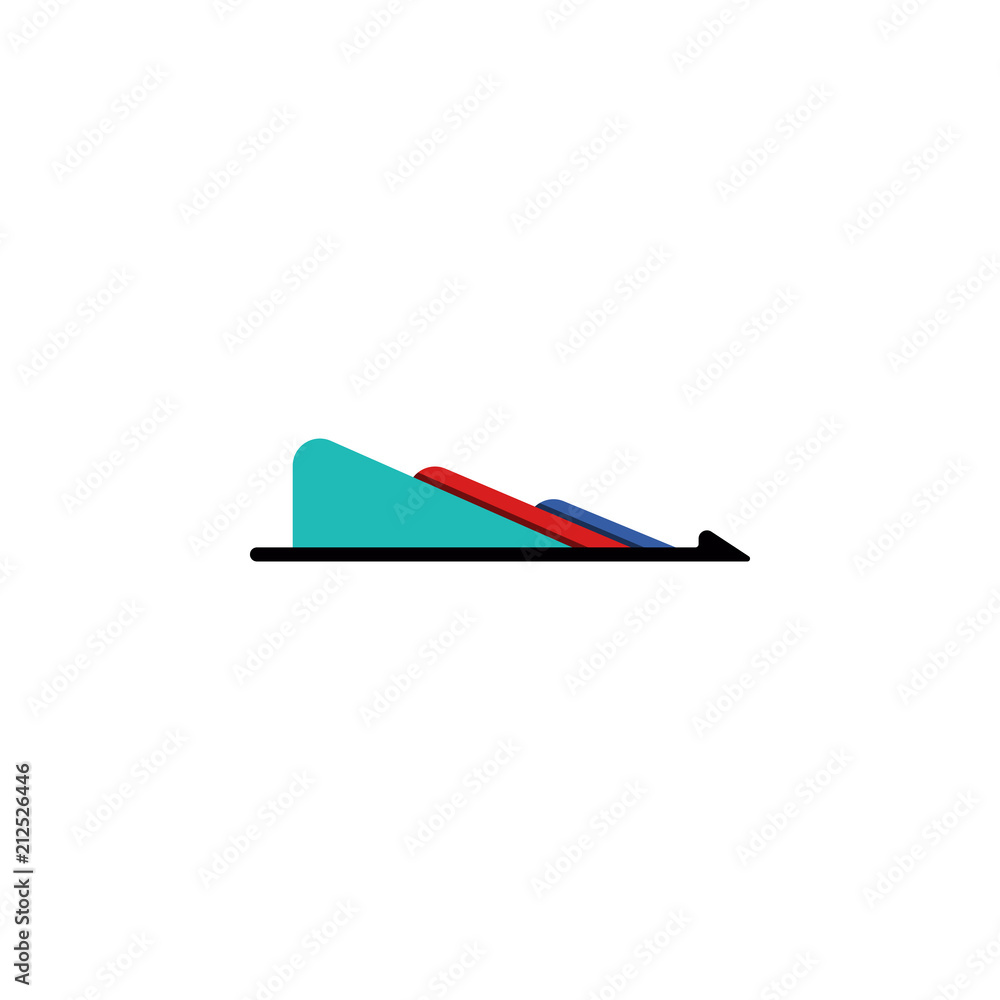 colored Infographic area chart illustration. Element of business chart ...