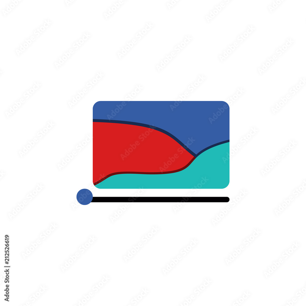 colored Infographic area chart illustration. Element of business chart ...