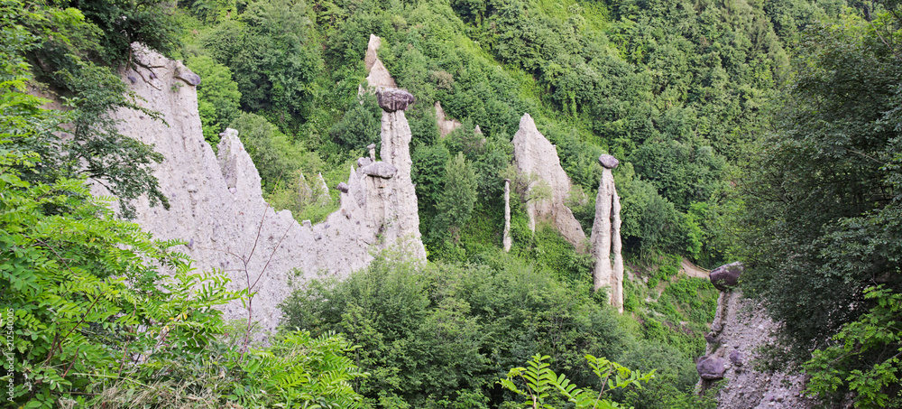 Zone Pyramids, unique form of geological erosion created an uncanny ...