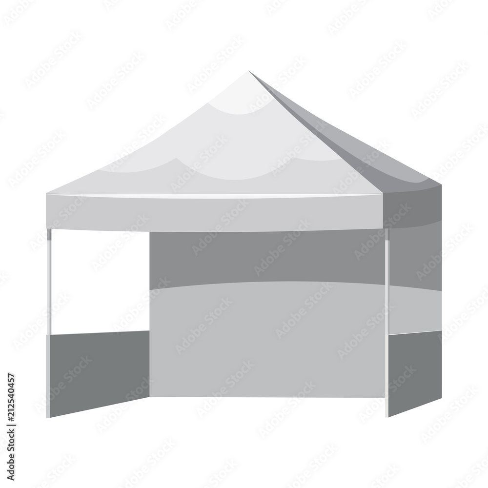White canopy or tent, vector illustration. Promotional Outdoor Canoby ...