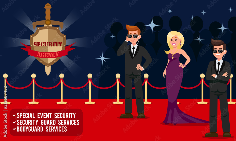 Special Event Security. Vector Illustration. Stock Vector | Adobe Stock