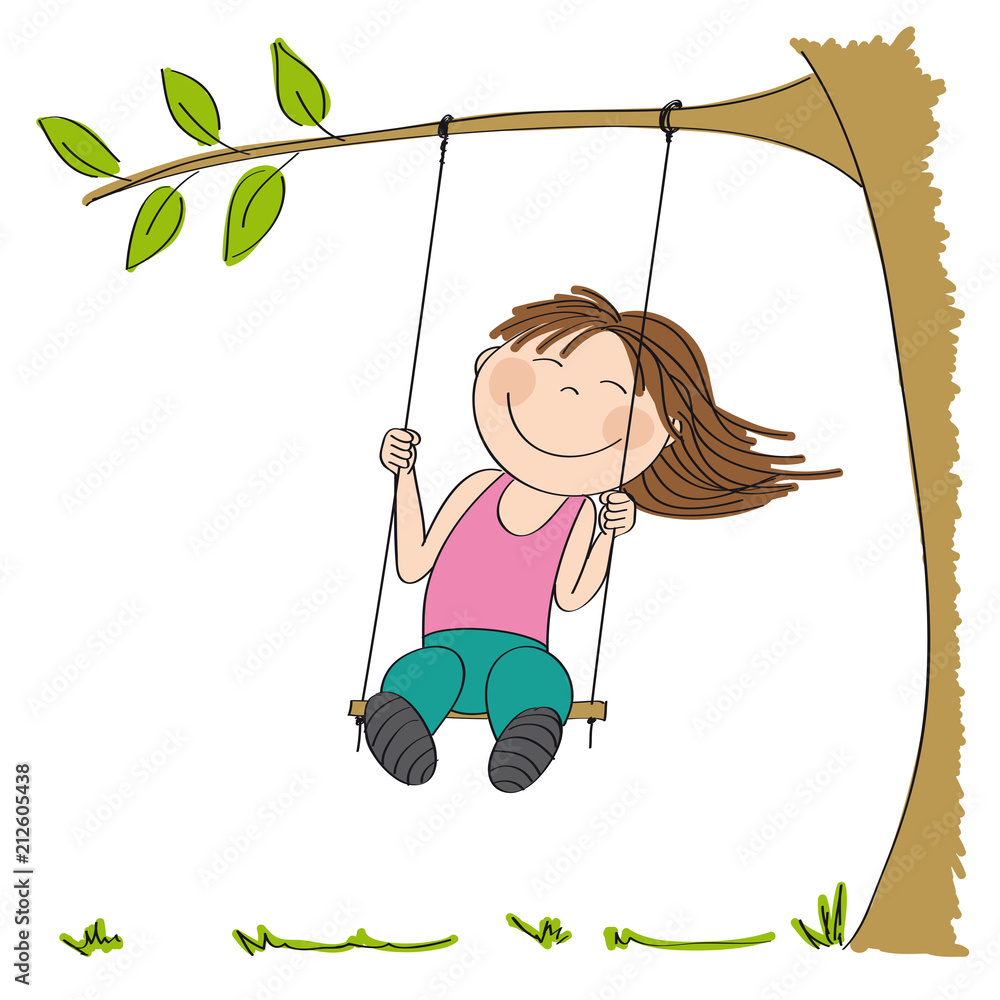 Girl Swing Clipart