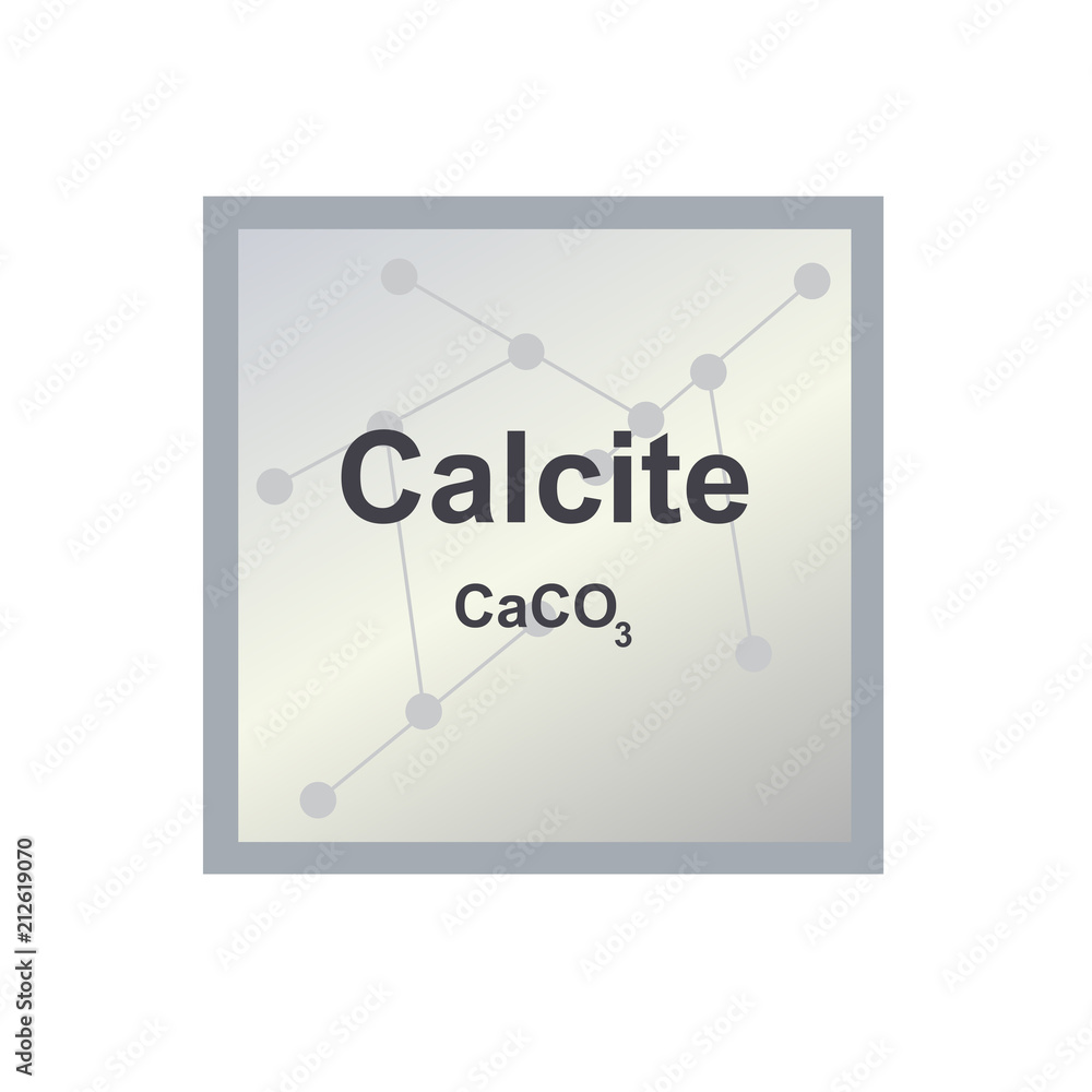 Vector symbol of Calcite (CaCO3) from the Mohs scale of mineral ...