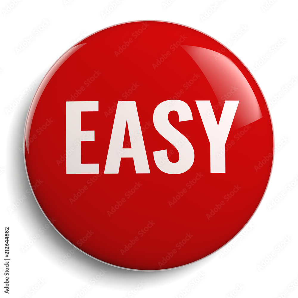 Easy Red Round Symbol Isolated Stock Illustration | Adobe Stock