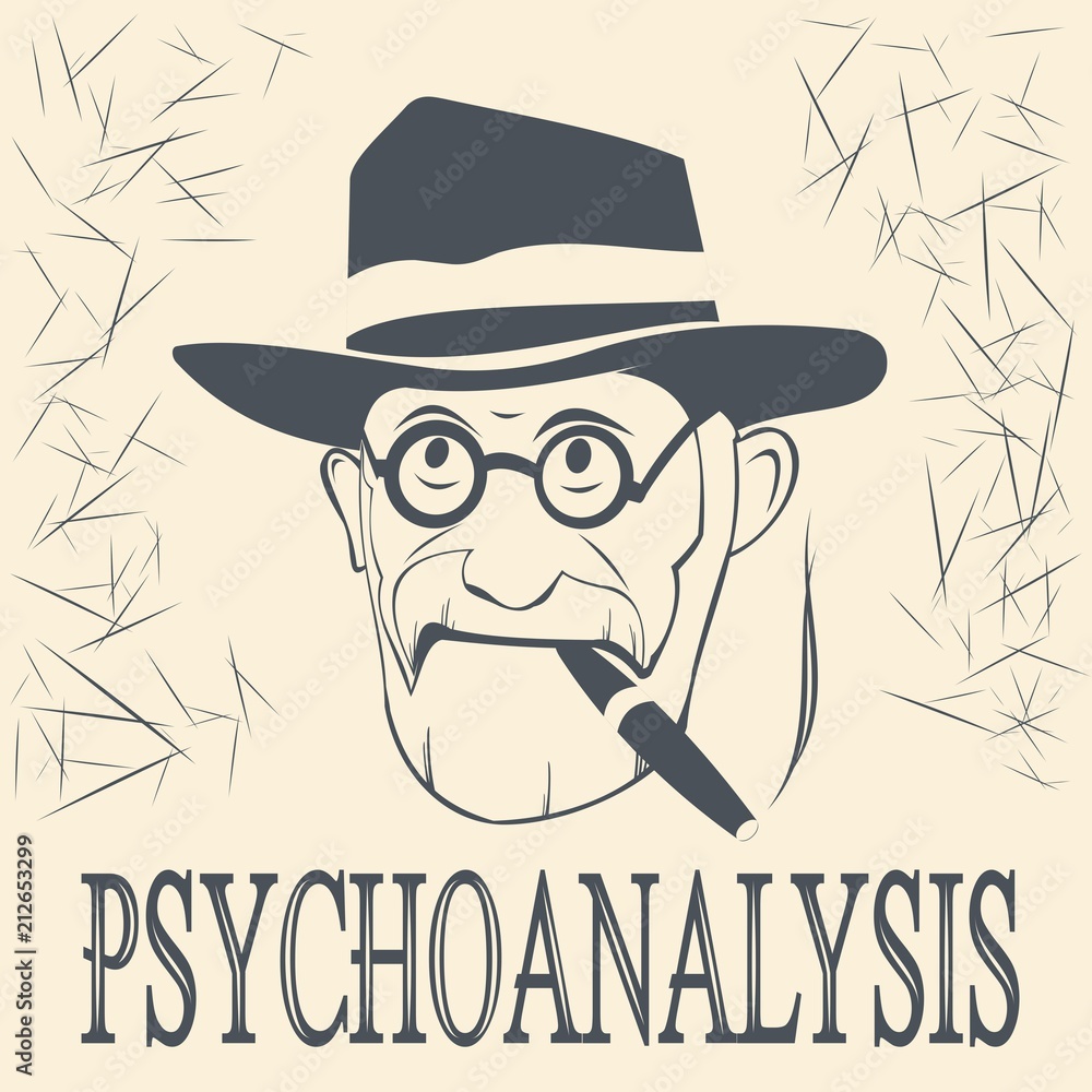 psychoanalyst and the inscription of the psychoanalyst Stock Vector ...
