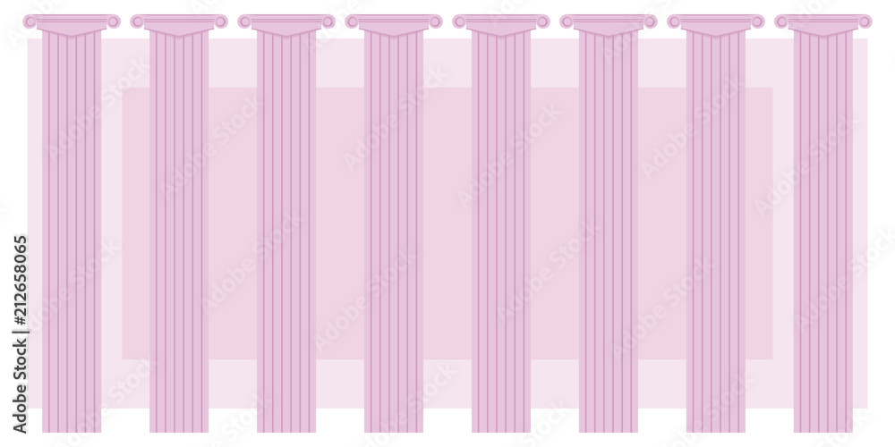 pink color classic columns series eight on a background of pink ...