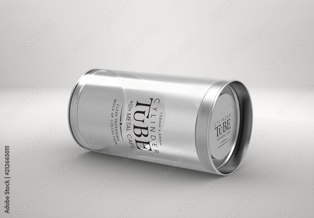 Metal Cylinder Mockup Stock Template | Adobe Stock