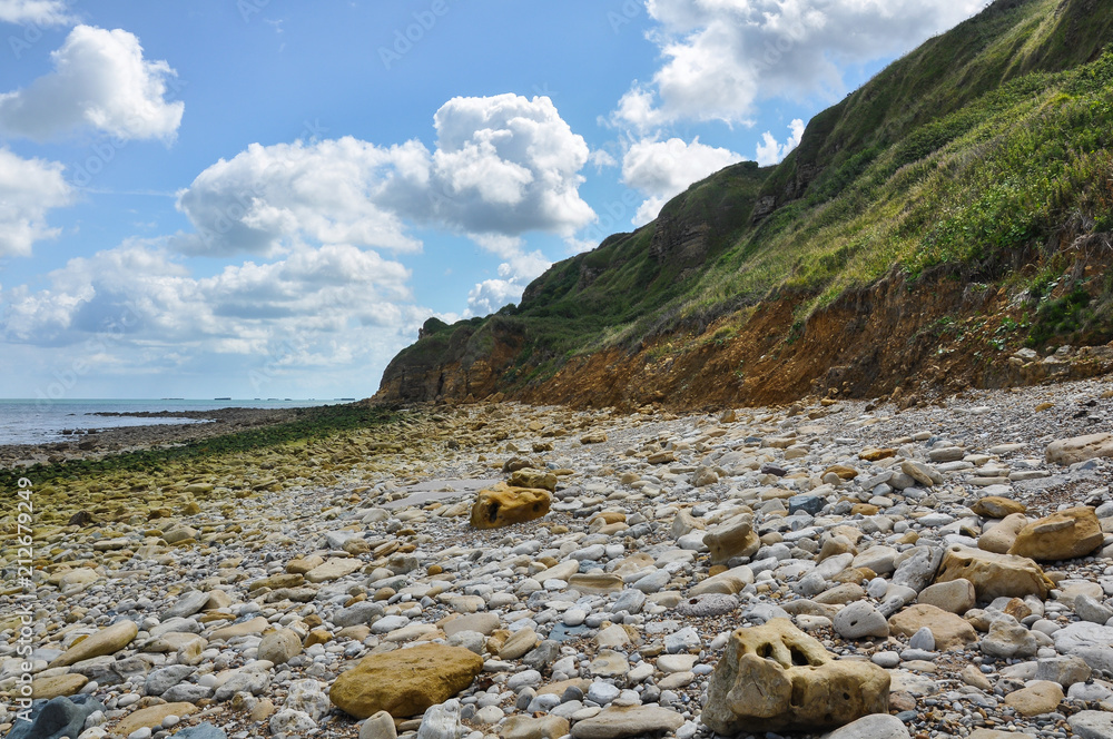 World War II Sites in Europe, Gold Beach, France, Normandy Stock Photo ...
