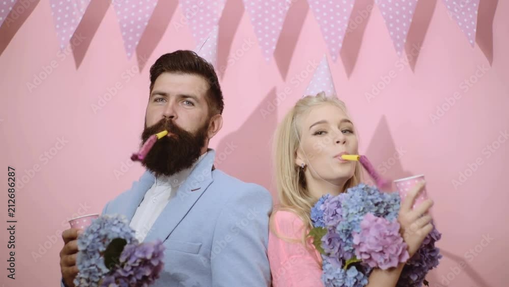 Brightfull expressions. Happy emotions of two amazing friends ...