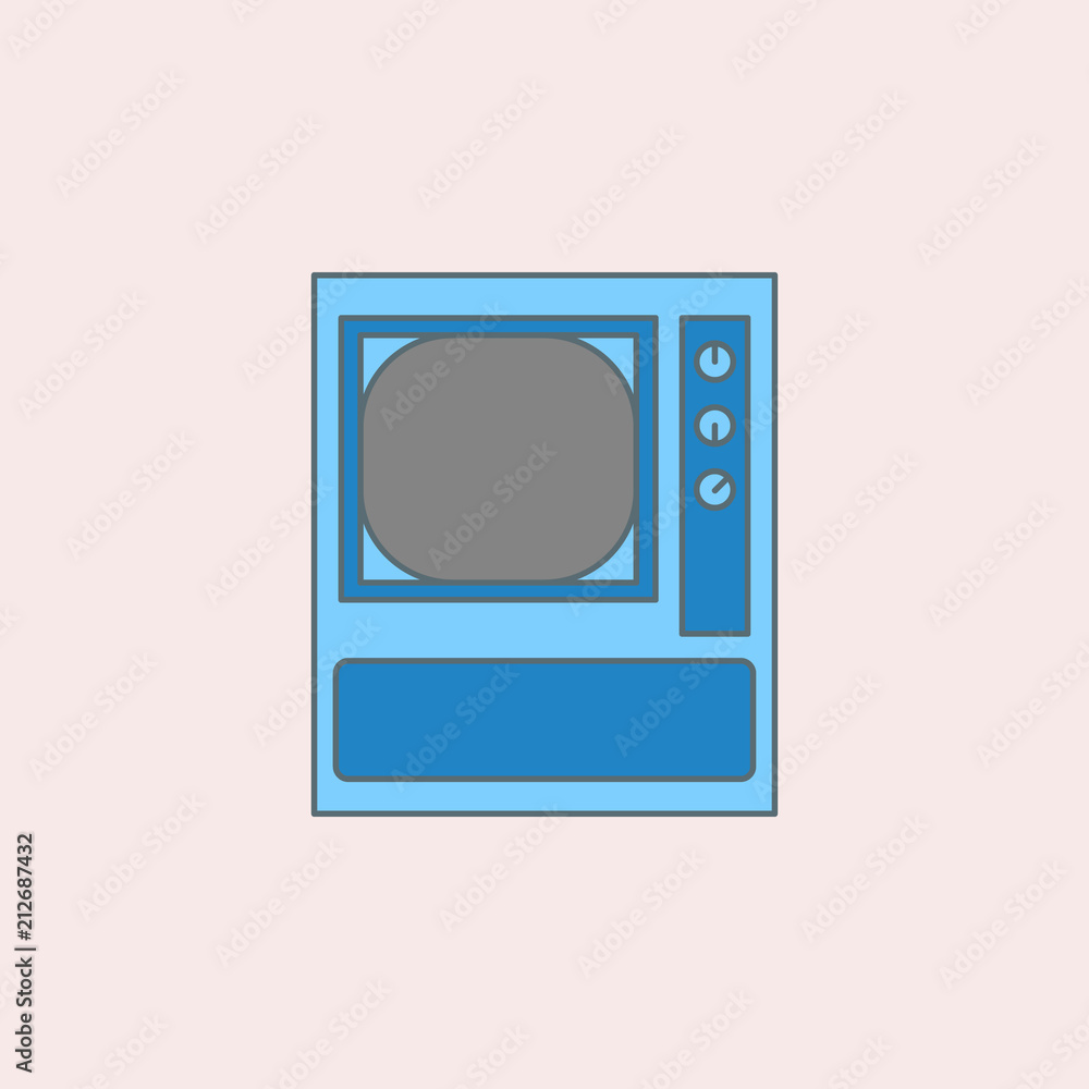 multi-channel TV field outline icon. Element of generation icon for ...