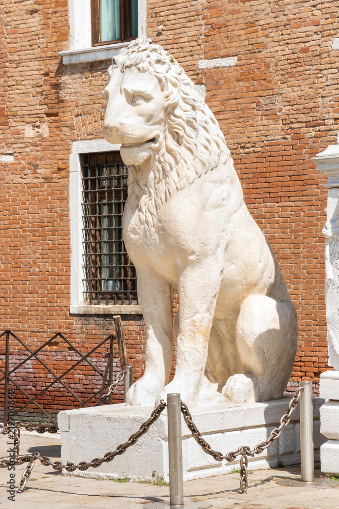 Piraeus Lion - ancient Greek lion statue at the Venetian Arsenal ...