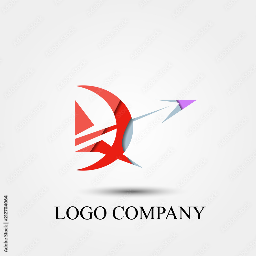 archer symbol, vector logo, sign, or symbol concept for startup company ...
