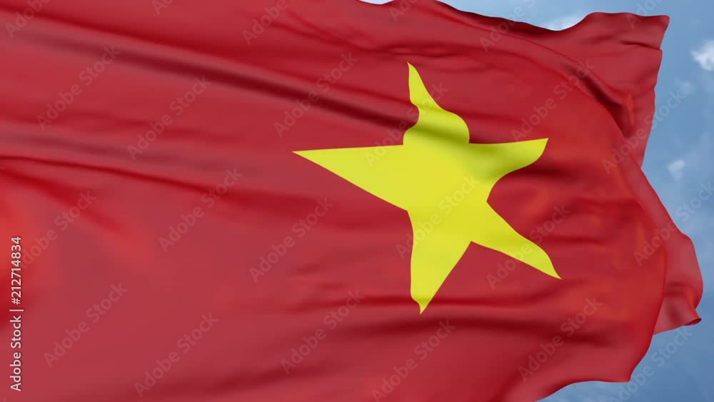 Flag of Vietnam, logo of the state symbol Stock Video | Adobe Stock