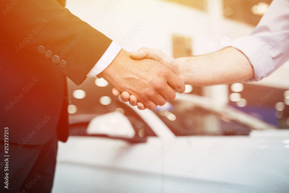 Thanks for good job. Cropped photo of Handshake of two young men. Stock ...