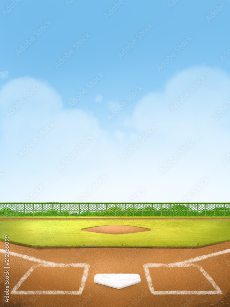 Cartoon Baseball Field