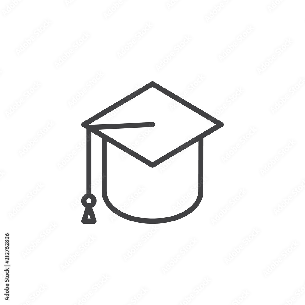 Simple Graduation Cap Outline